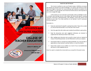 ART- Appreciation - FOR MODULAR LEARNING - ART APPRECIATION ACTIVITY 1 ...