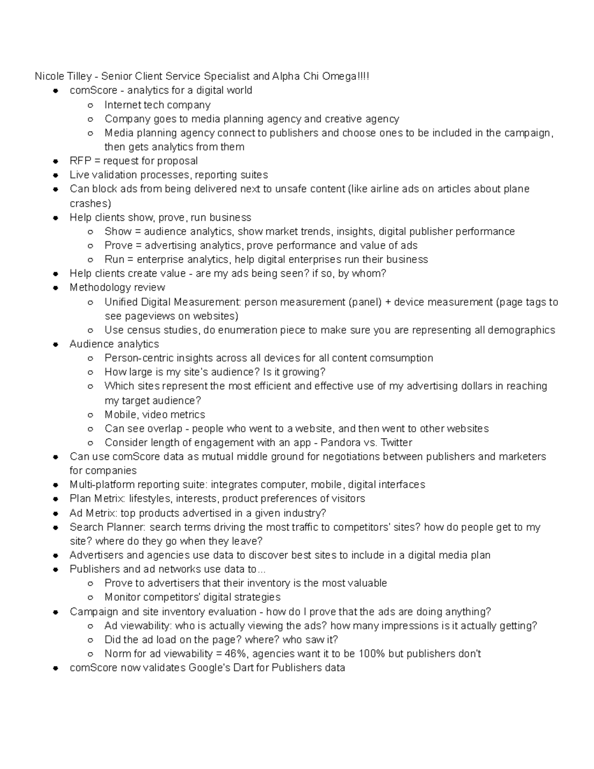 428 Class - Taught by Alan Cubbage - Nicole Tilley - Senior Client ...