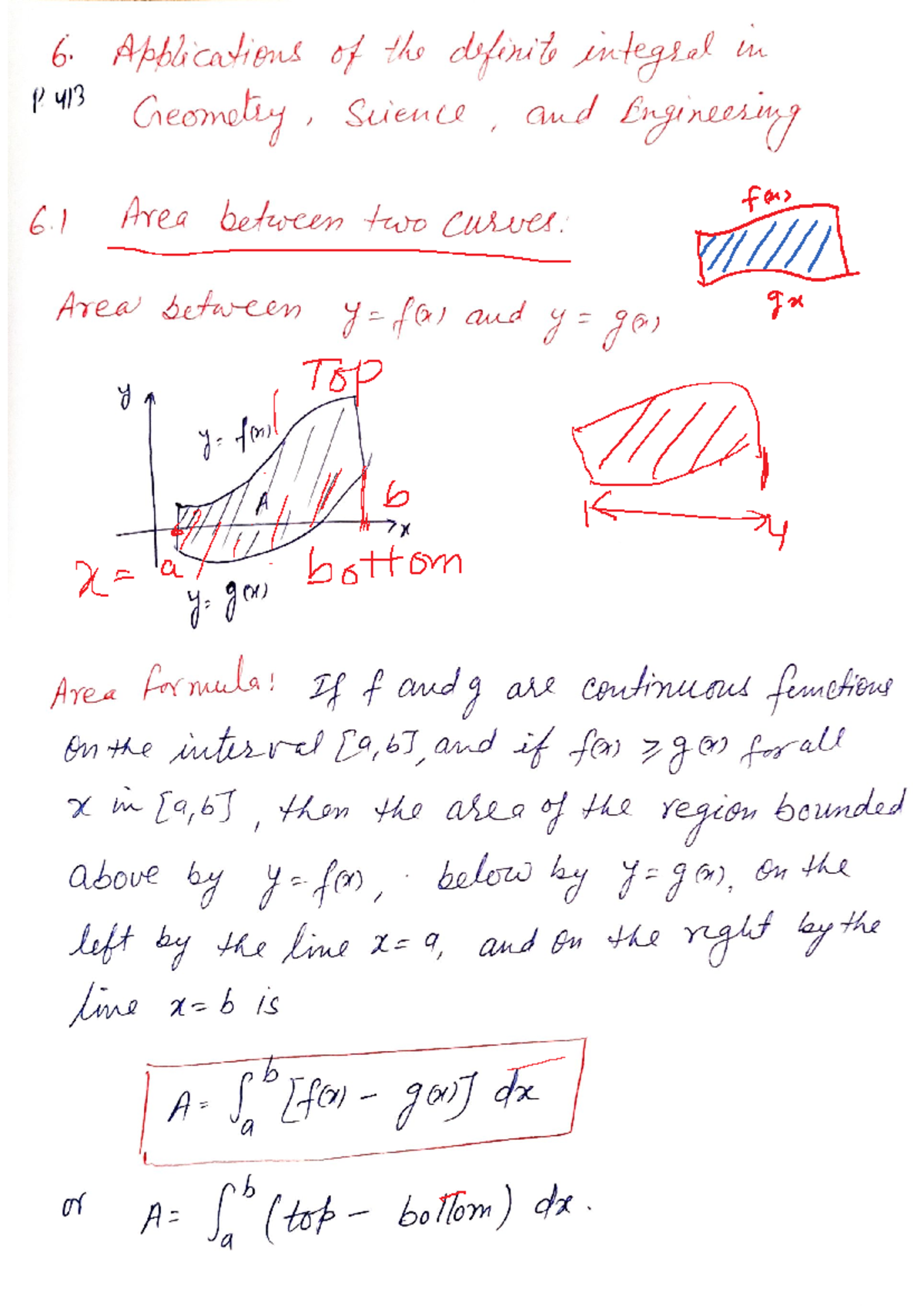 6.1 Applications of Definite integral - Elementary linear algebra - Studocu