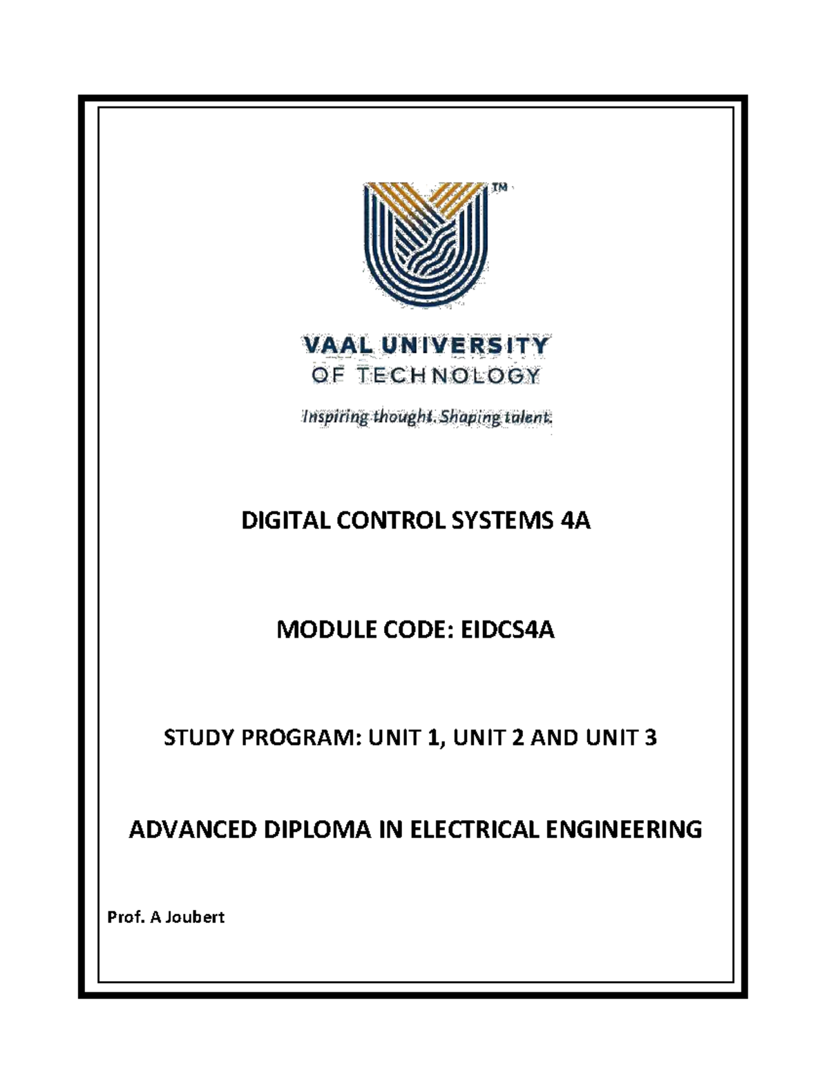 Eidcs 4A Digital Control Systems 4A Study Material 240831 133843 ...