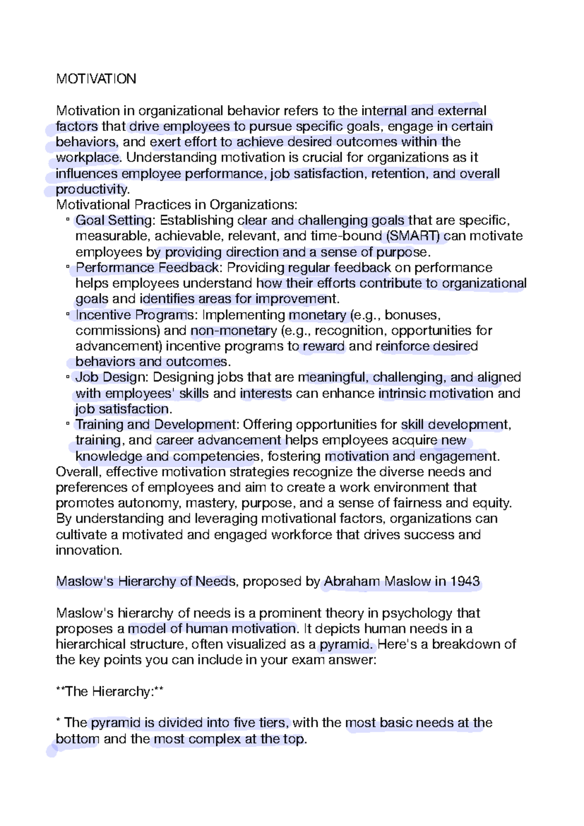 Motivation And Leadership 3 - MOTIVATION Motivation in organizational ...