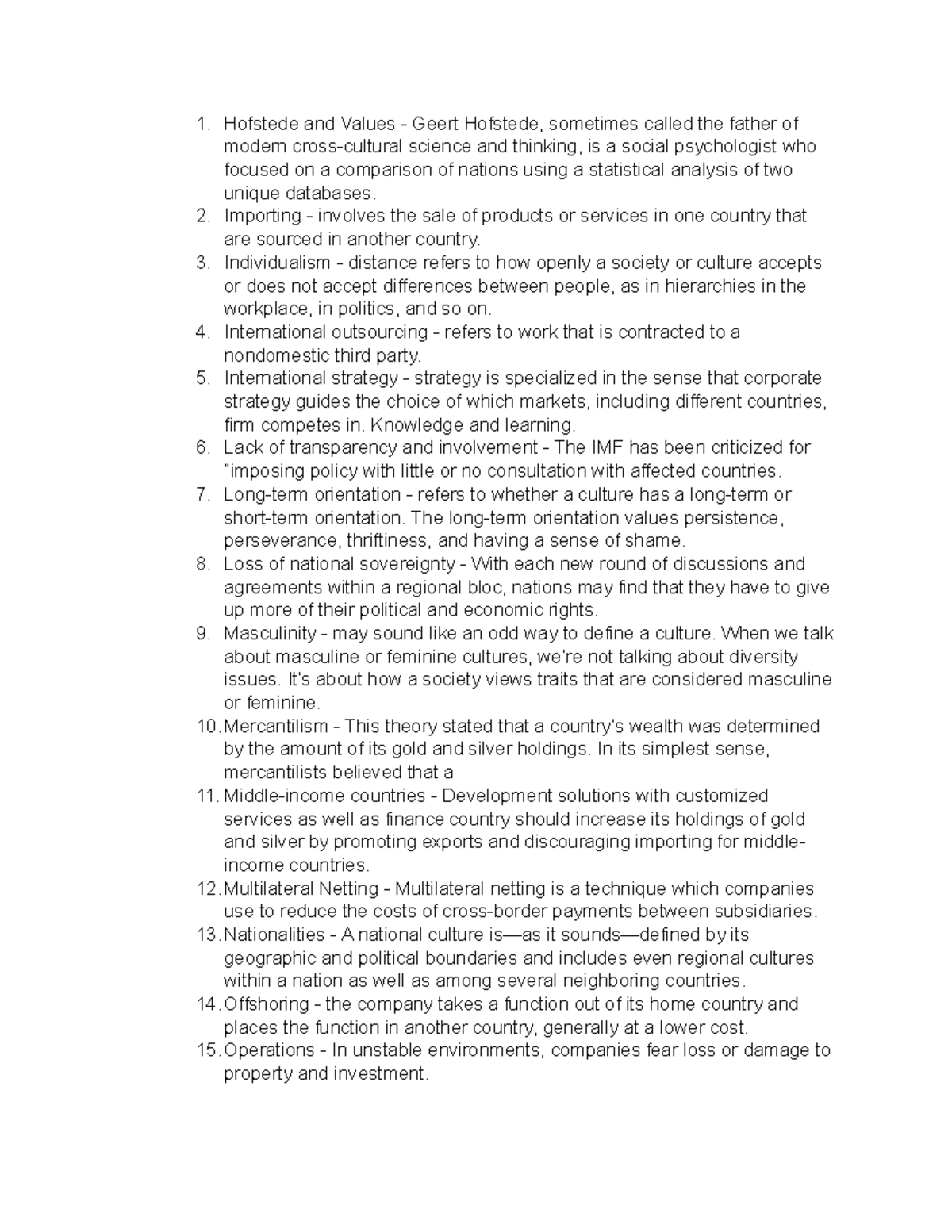 Absolute Advantage - it would be easy - Hofstede and Values - Geert ...