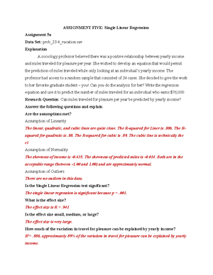 Assignment Logistic Regression KEY - ASSIGNMENT SEVEN: Logistic Regression KEY Assignment 7a ...