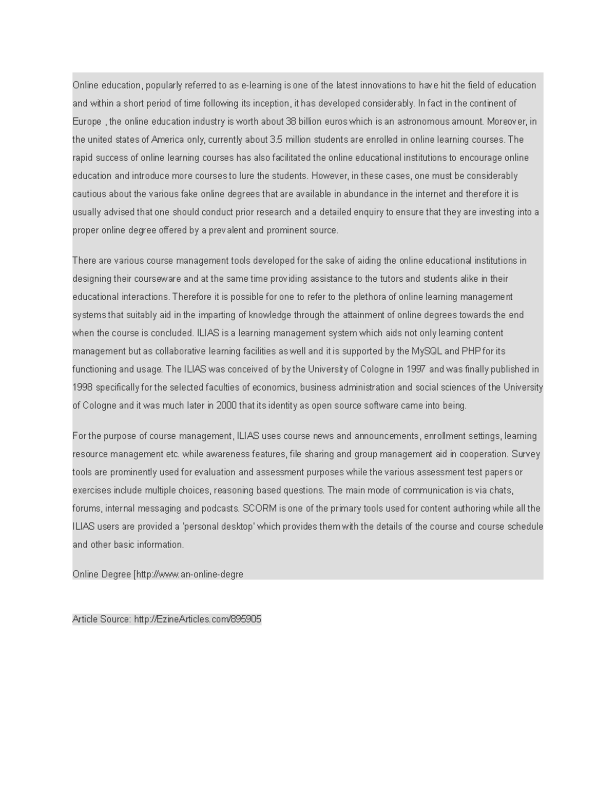 new microsoft document - Online education, popularly referred to as e ...