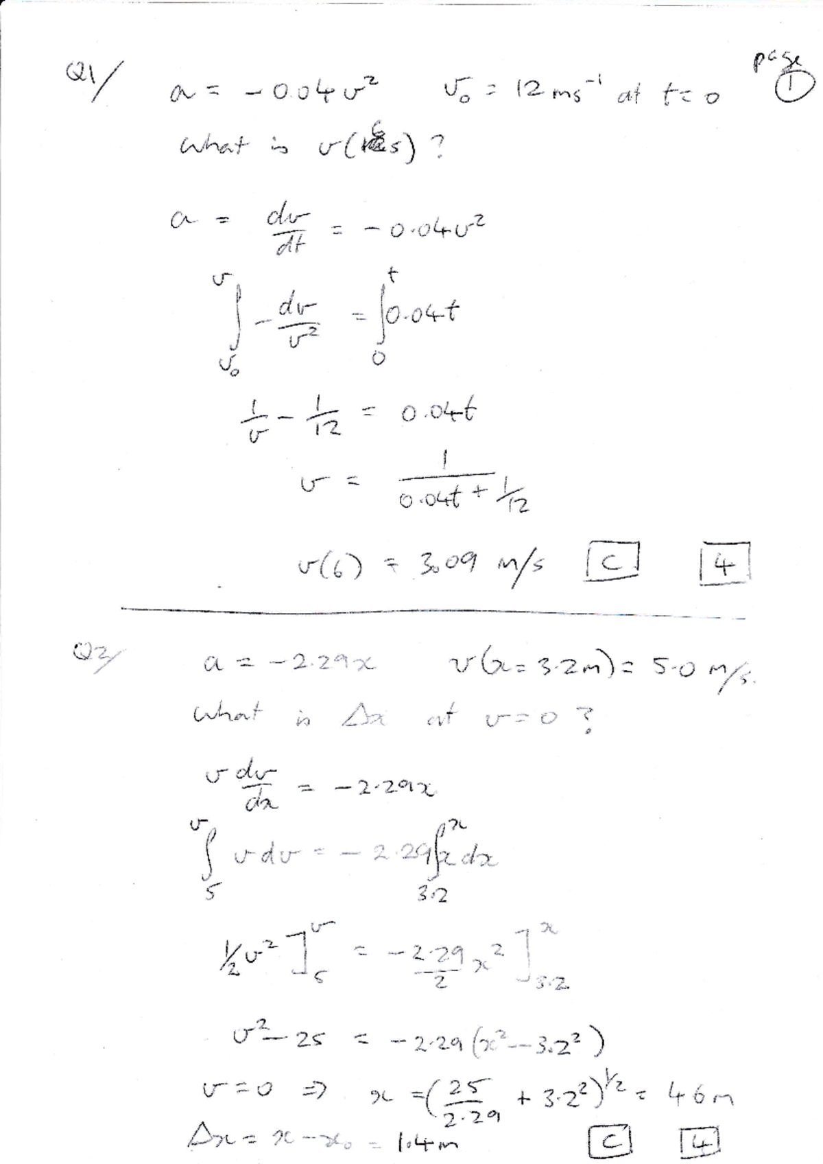 2021 1007 Dynamics Final Exam Solutions - ot/ €,oo+,-: q 2 1Q-ms at f ...