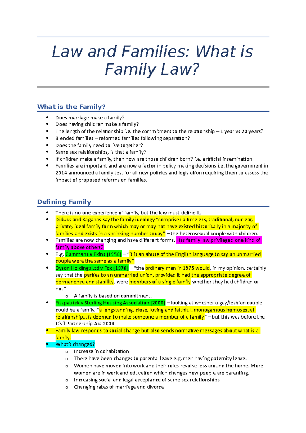 1) Law and Families- What is Family Law - Law and Families: What is ...