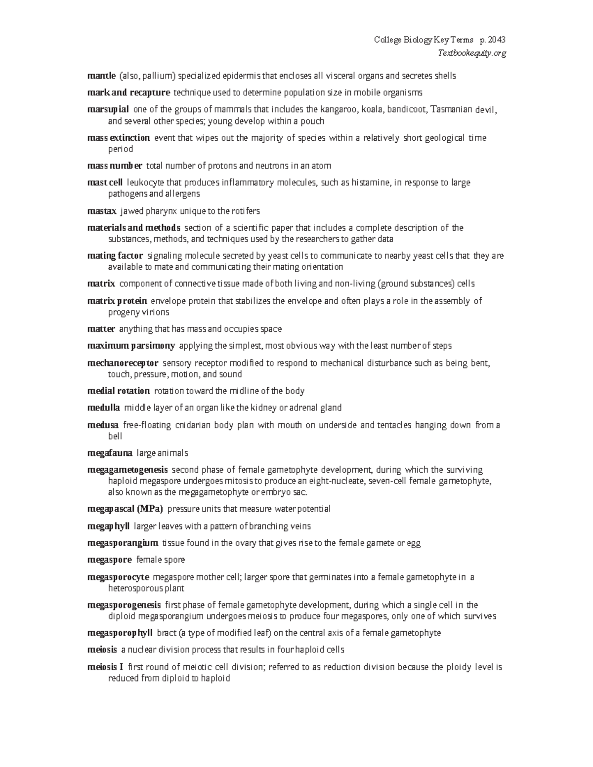 College biology college biology ~ 29 - Textbookequity mantle (also ...