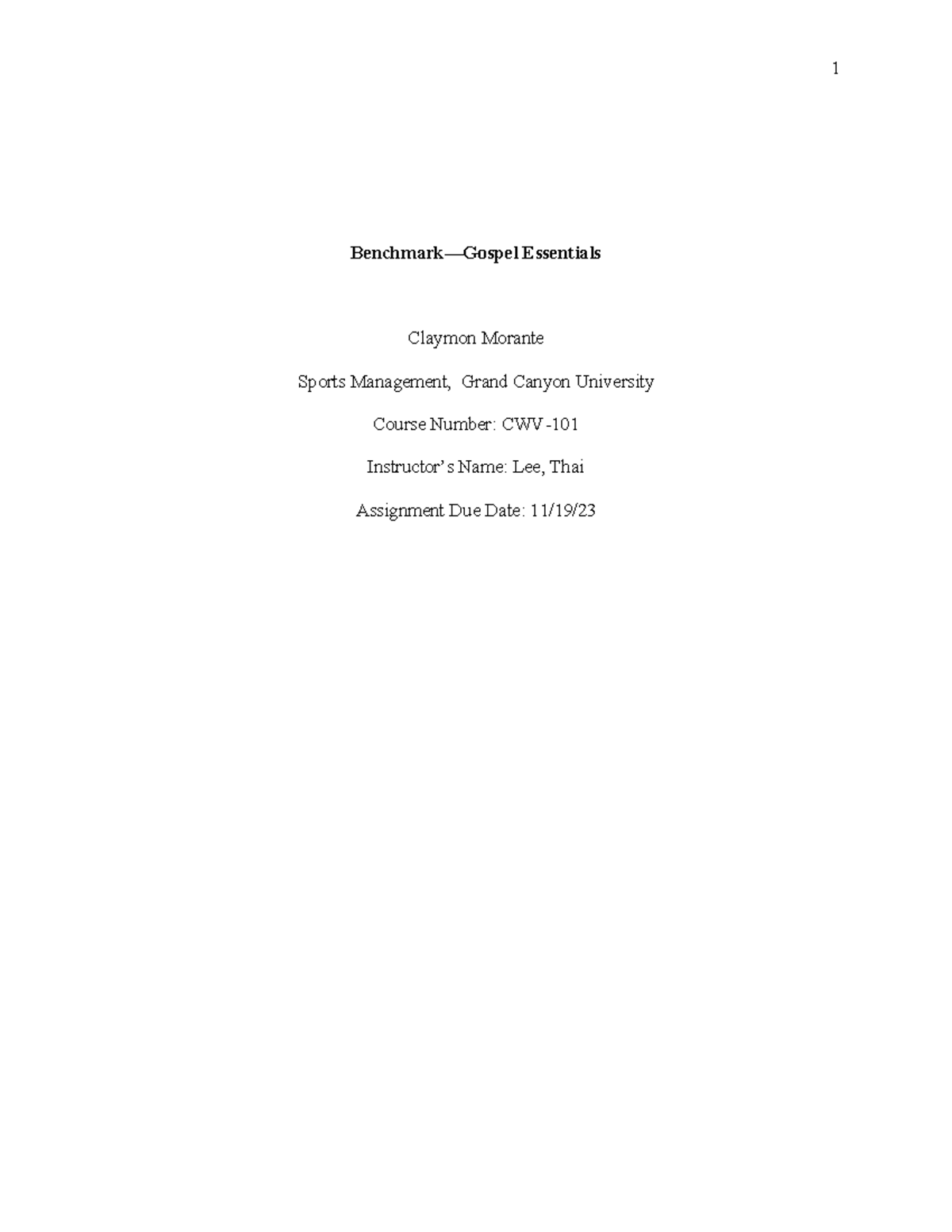 CWV-101-Claymon Morante benchmark Gospel Essentials - Benchmark—Gospel ...