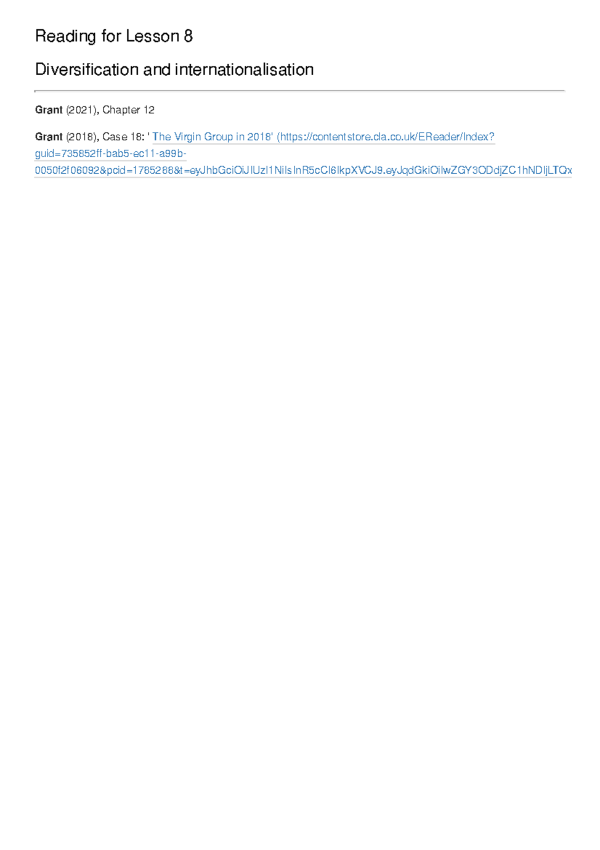 Strategic Advantage - Lesson 8 (2022-05-02) - Reading for Lesson 8 ...