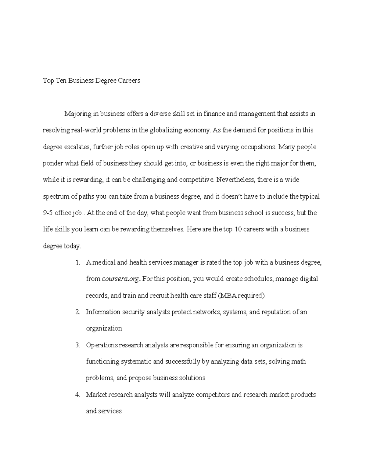 Business Degree Career Top Ten Business Degree Careers Majoring In business-degree-career-top-ten-business-degree-careers-majoring-in