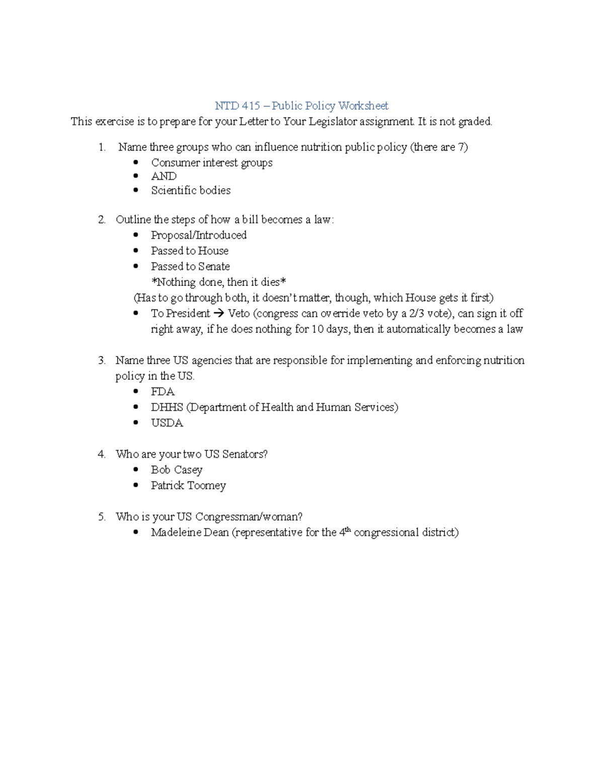 Public Policy Worksheet COMPLETE - NTD 415 – Public Policy Worksheet ...