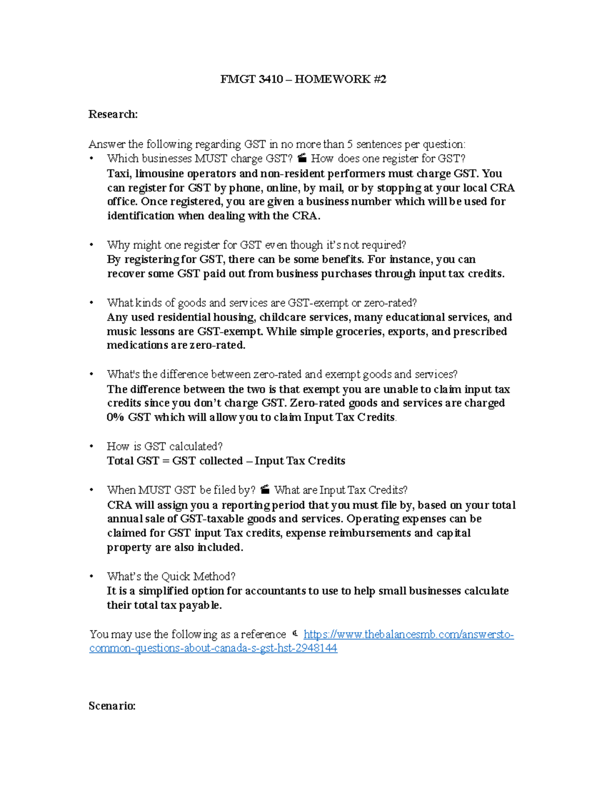 Homework 2 - FMGT 3410 – HOMEWORK Research: Answer the following ...