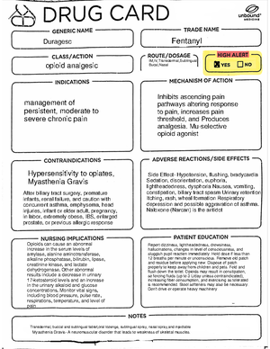Humulin drug card - drug card - NUR 120 - Studocu