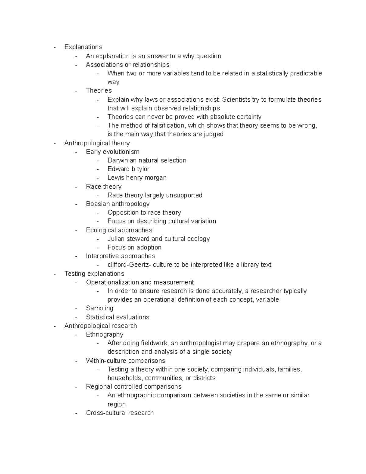 Chapter 2- research methods - Explanations An explanation is an answer ...