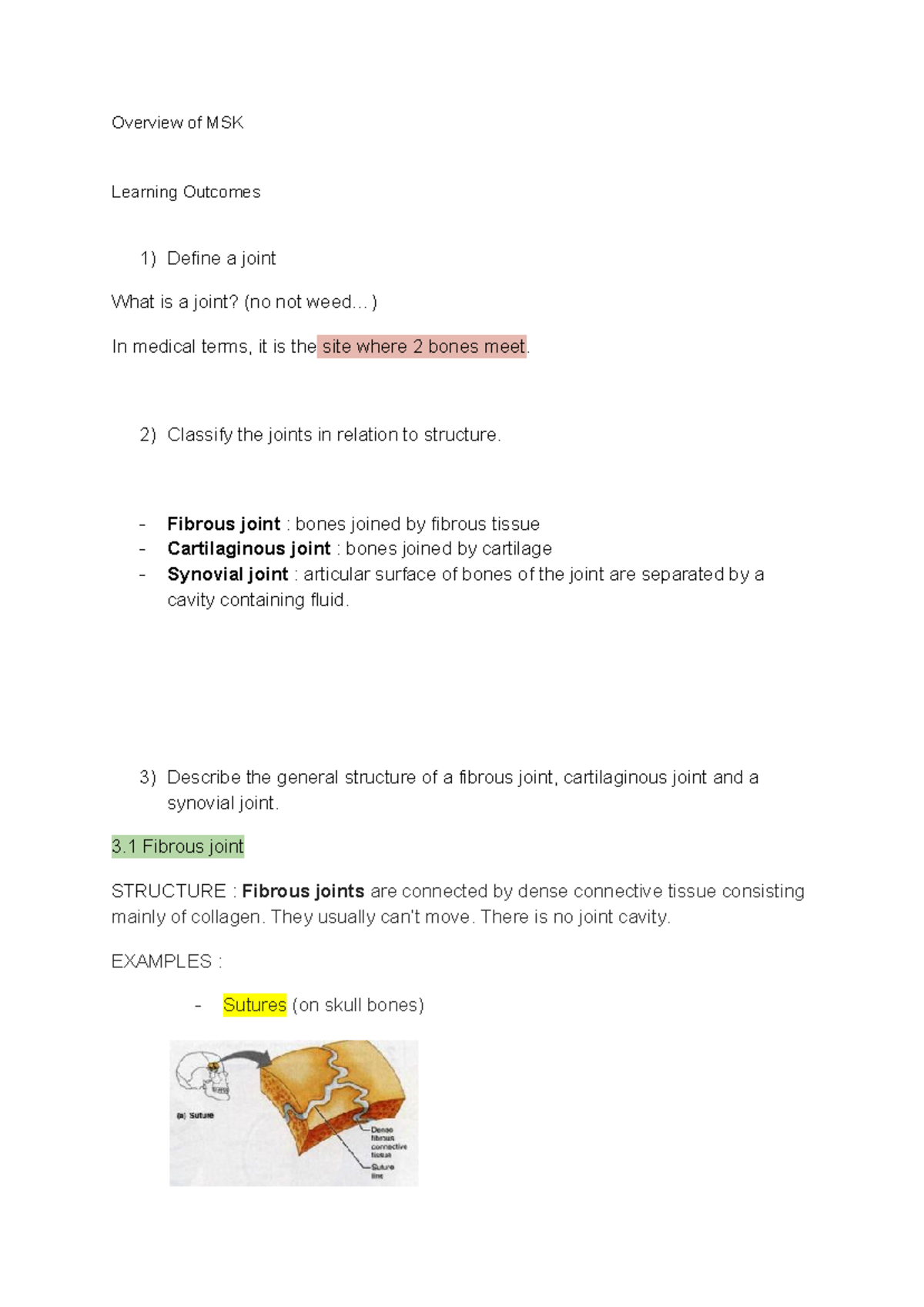 Basic Notes of Overview of Musculoskeletal system - Overview of MSK ...
