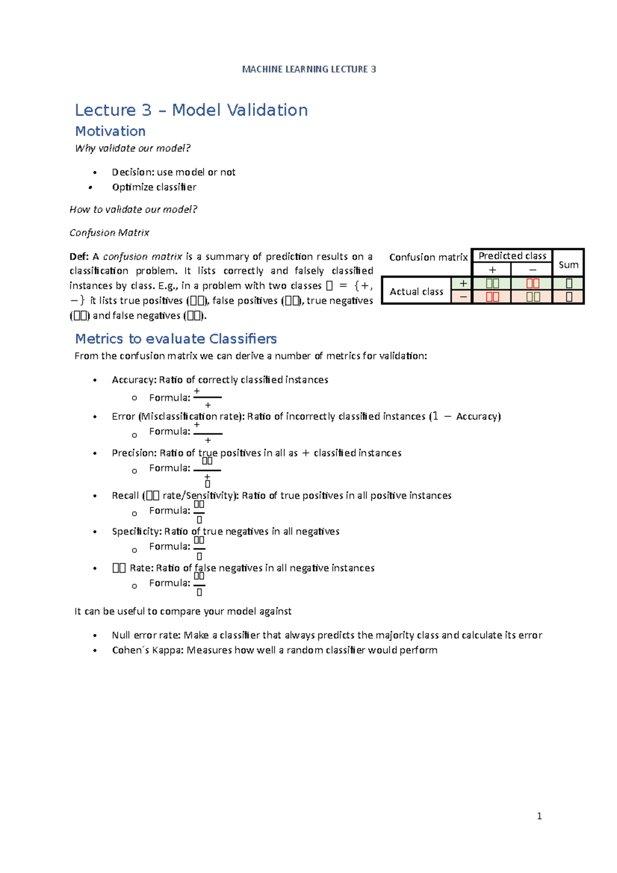 Lecture 3 Model Validation Filip Rehburg Machine Learning Lecture 3 1 Lecture 3 Model