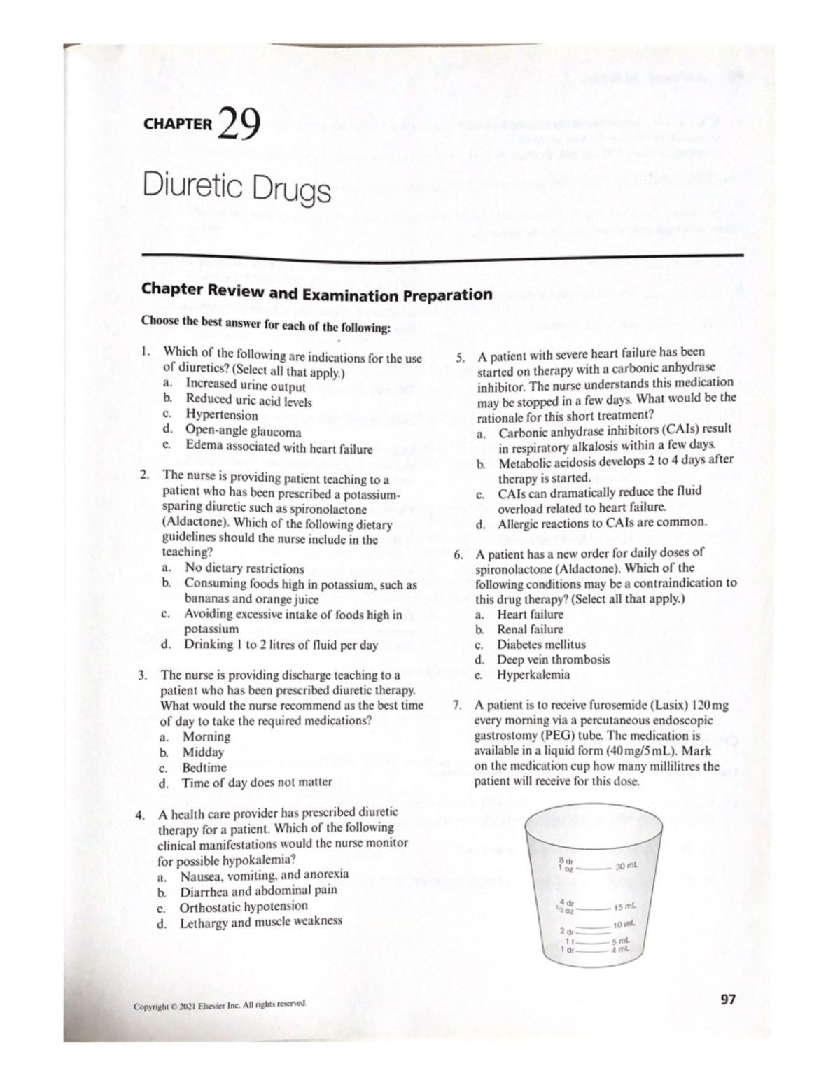 Chapter 29 - diuretic drugs MC - PHAR 1280 - Studocu