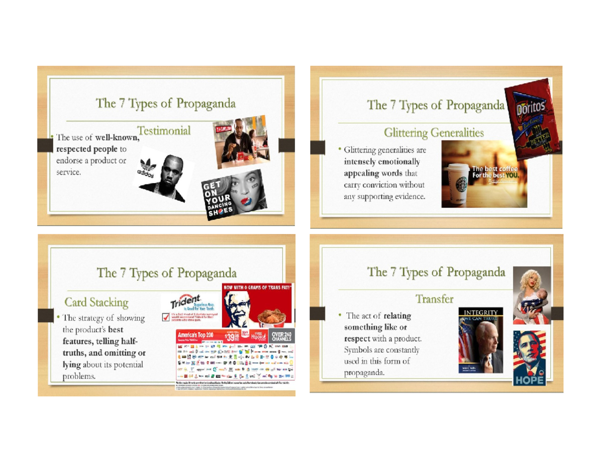 Propaganda - English - Studocu