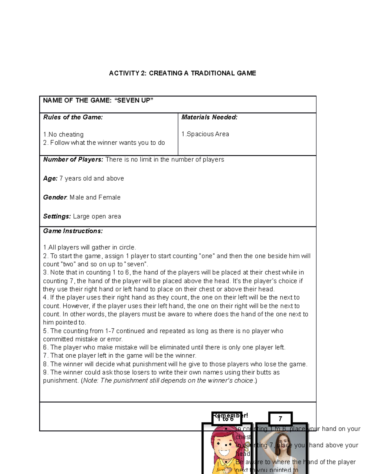 Creating A Traditional GAME - ACTIVITY 2: CREATING A TRADITIONAL GAME ...
