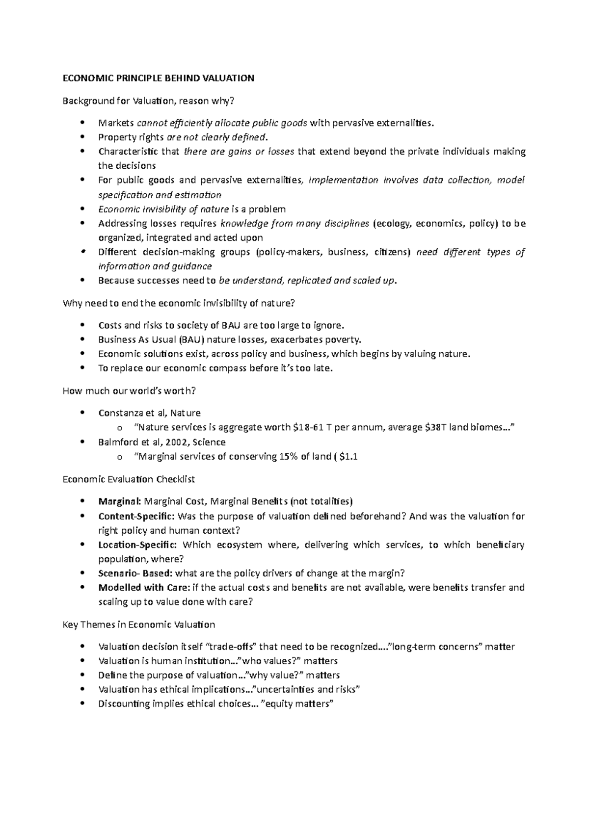 Economic Principle Behind Valuation - ECONOMIC PRINCIPLE BEHIND ...