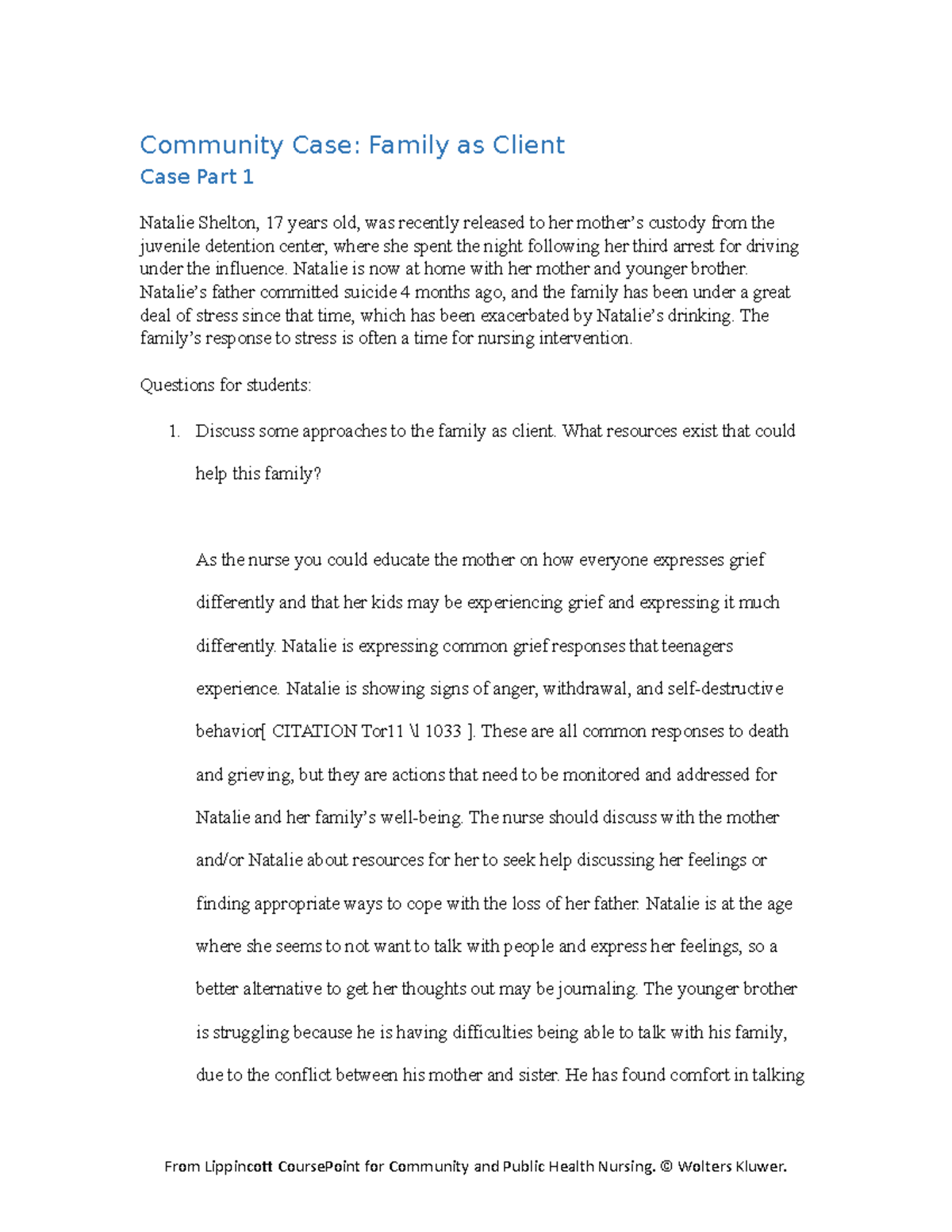 Family as Client Community Video Case Study - Community Case: Family as ...