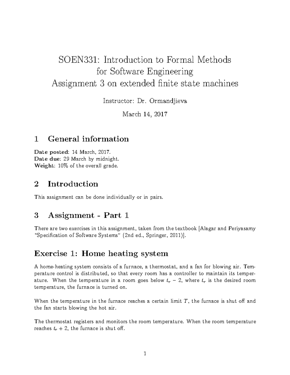 2017 A3 Problems 1 - Exam/Practice - SOEN331: Introduction to Formal Methods for Software - Studocu