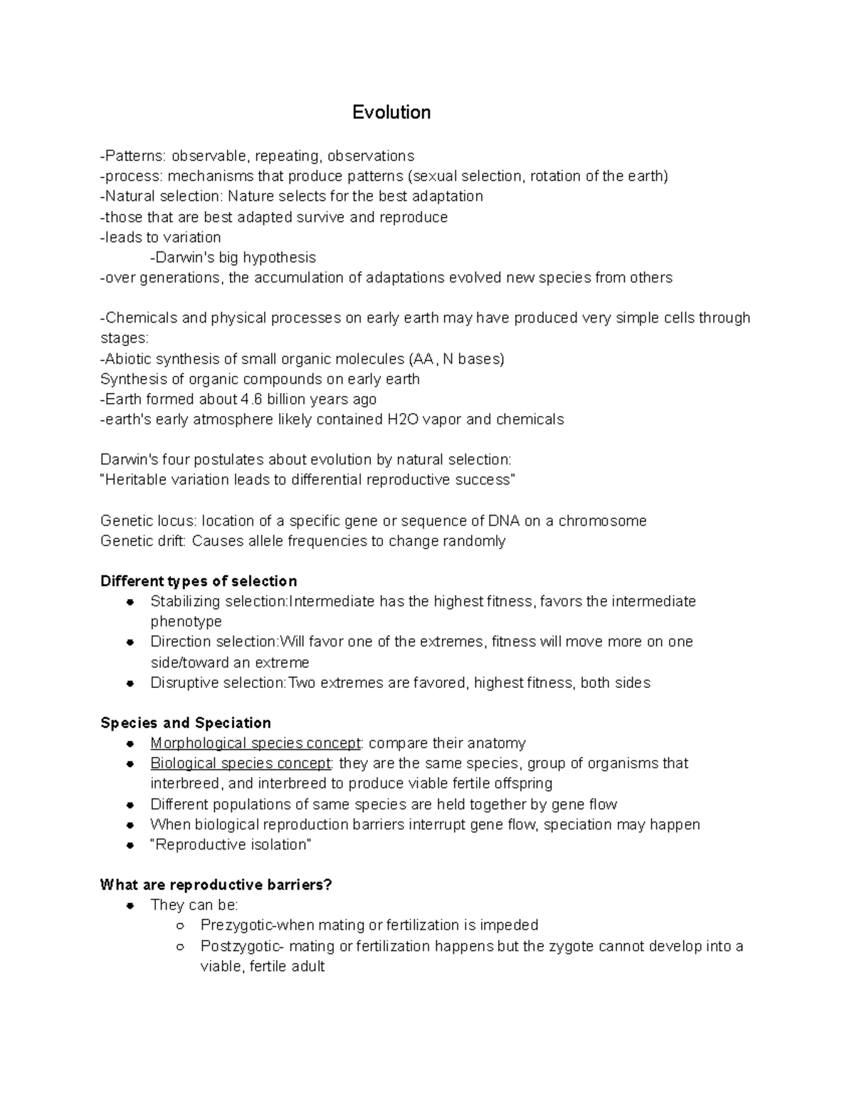 Biology 2 - Evolution -Patterns: observable, repeating, observations ...