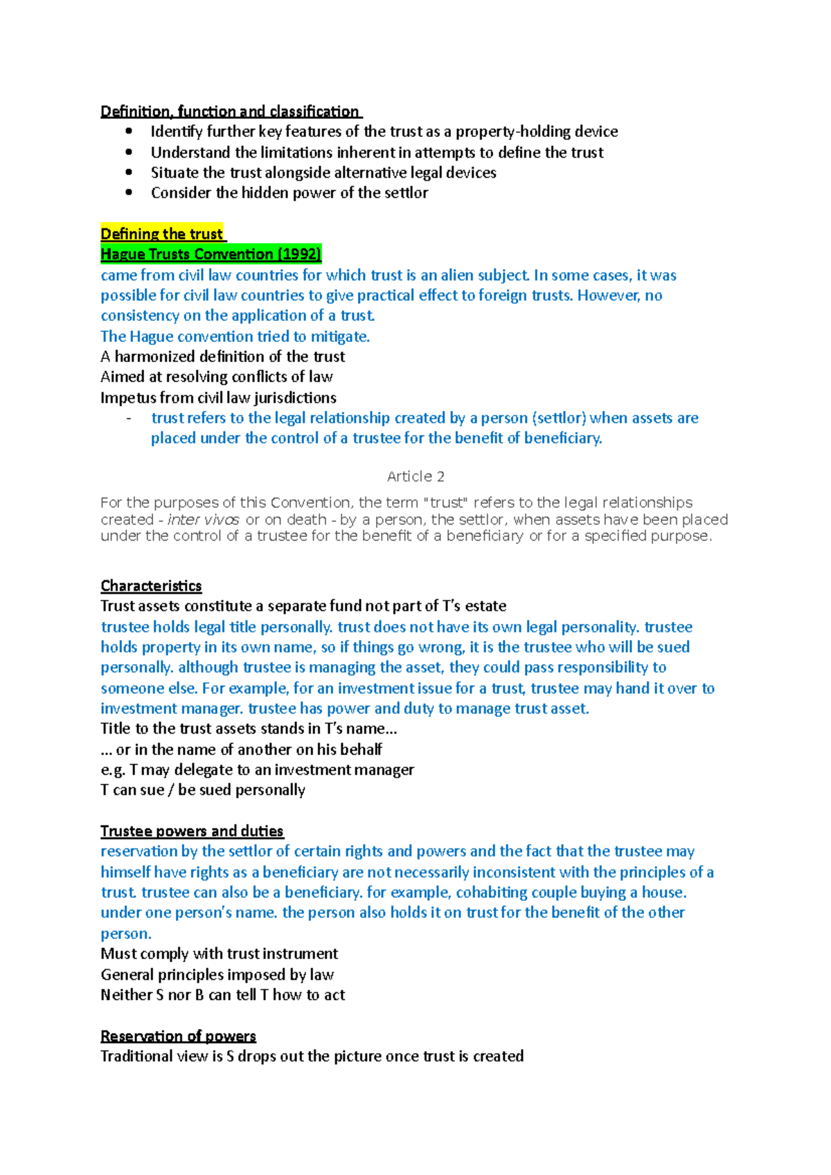 Trust week 2 - Definition, function and classification Identify further ...