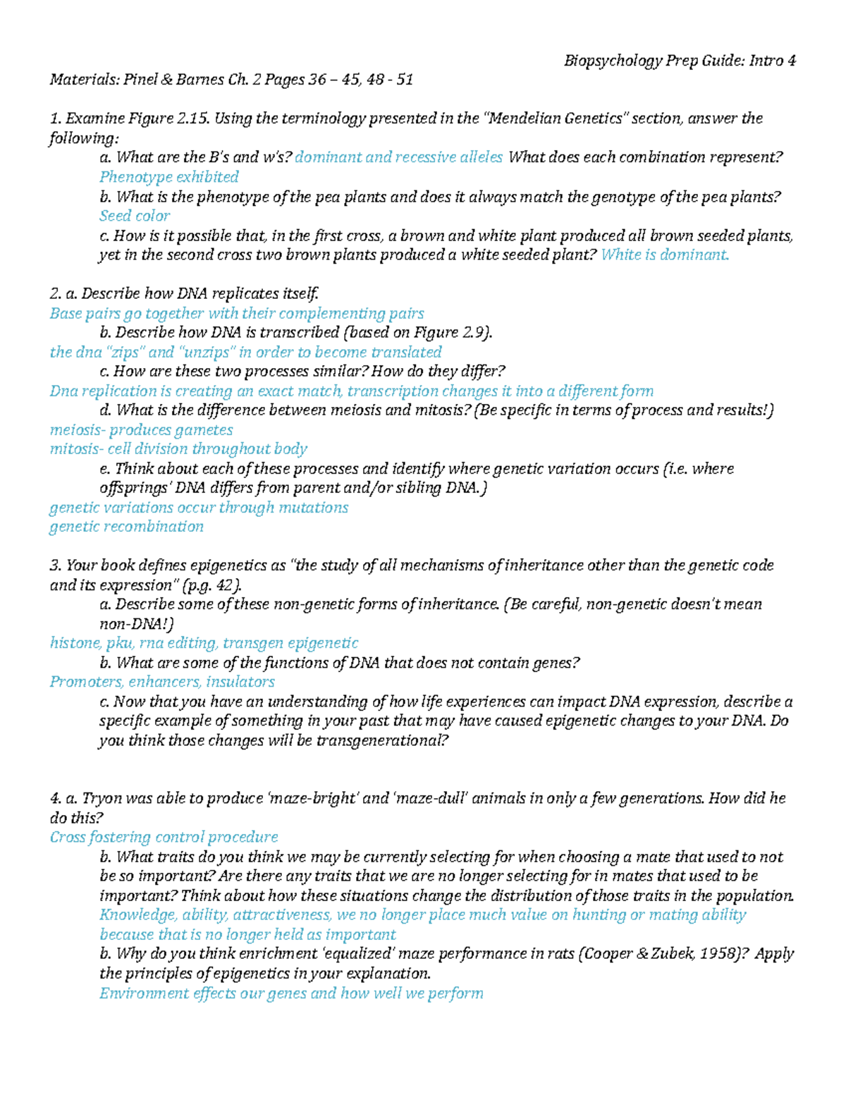 Intro 4-1 - biopsych prep guide - Biopsychology Prep Guide: Intro 4 ...