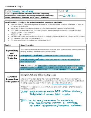 Chapter 7 - AP STATS CH Day 1 Name: Period: Topic: Introduction ...