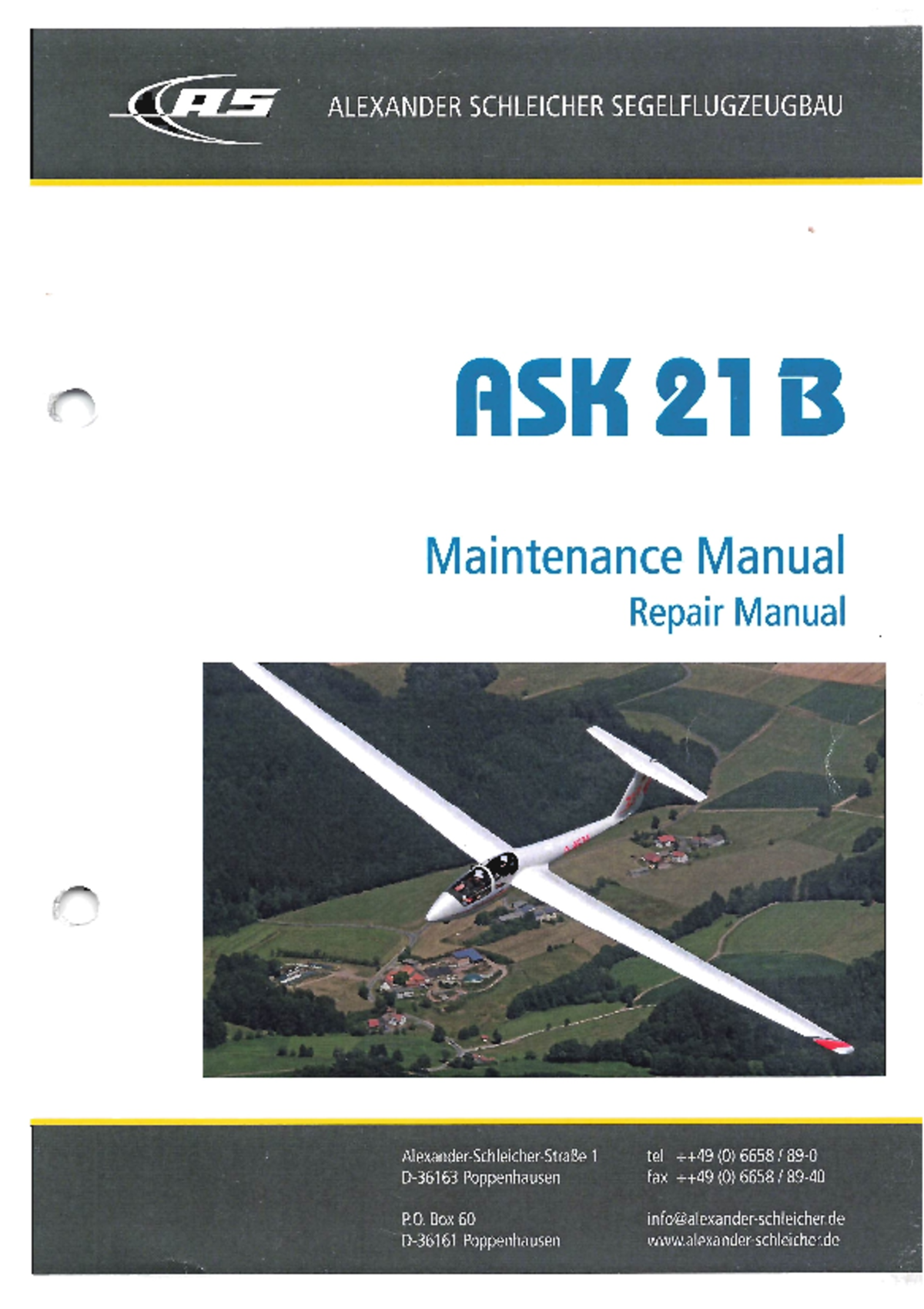 Ask 21 b - ask21 - ALEXANDER SCHLEICHER SEGELFLUGZEUGBAU ASK 21 ...