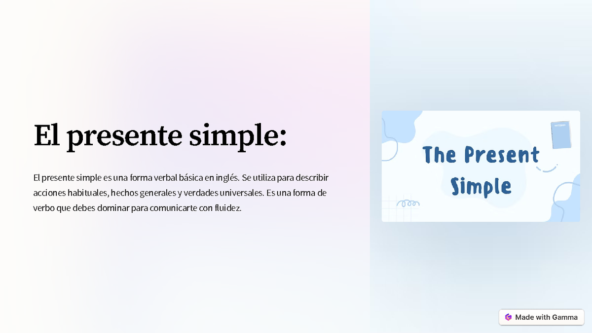 El-presente-simple - .... - El presente simple: El presente simple es ...