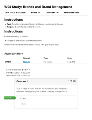 W07 Study- Pricing Products and Services - Purpose: Learn the material ...