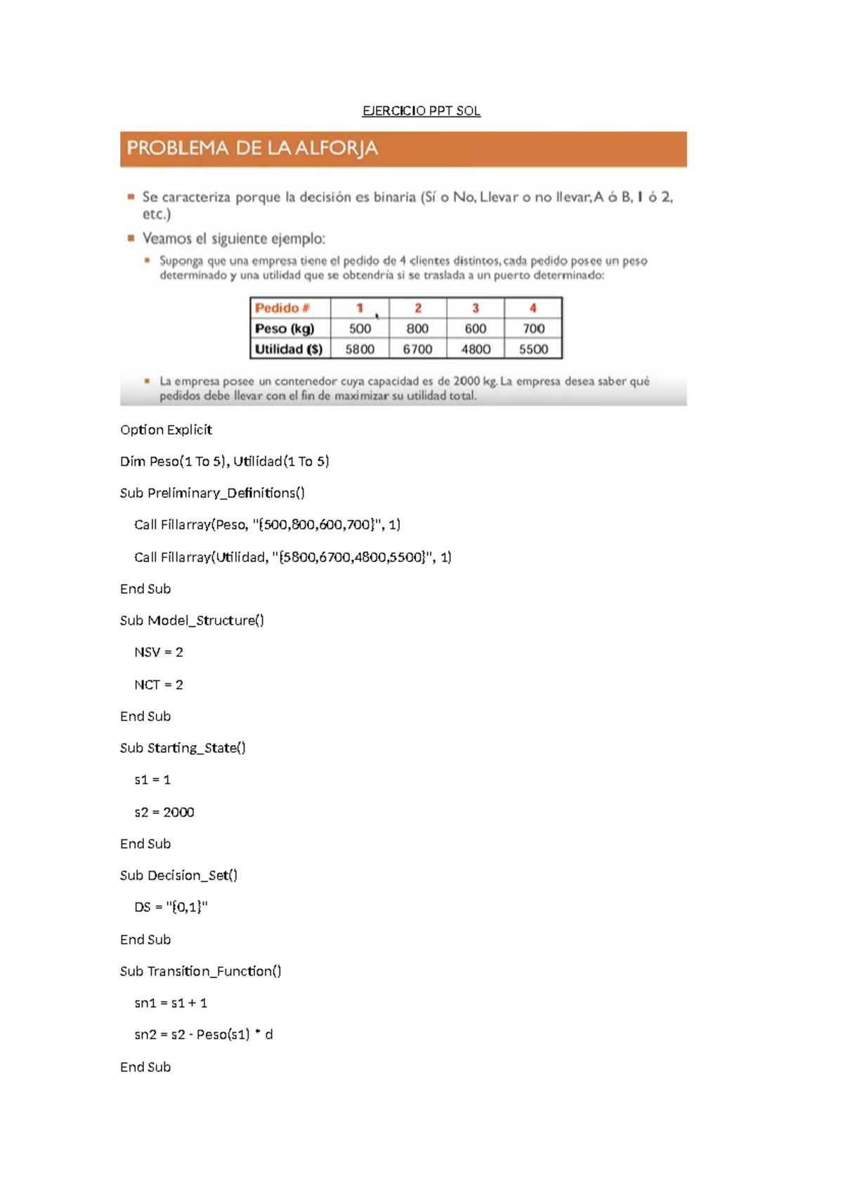 Ejercicios PPT SOL BAS - APUNTES PC3 - EJERCICIO PPT SOL Option ...