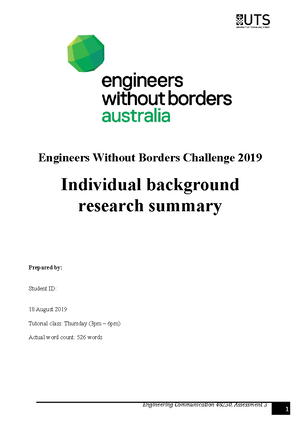 EWB Challenge Final Team Report - EWB Challenge Final Team Report ...