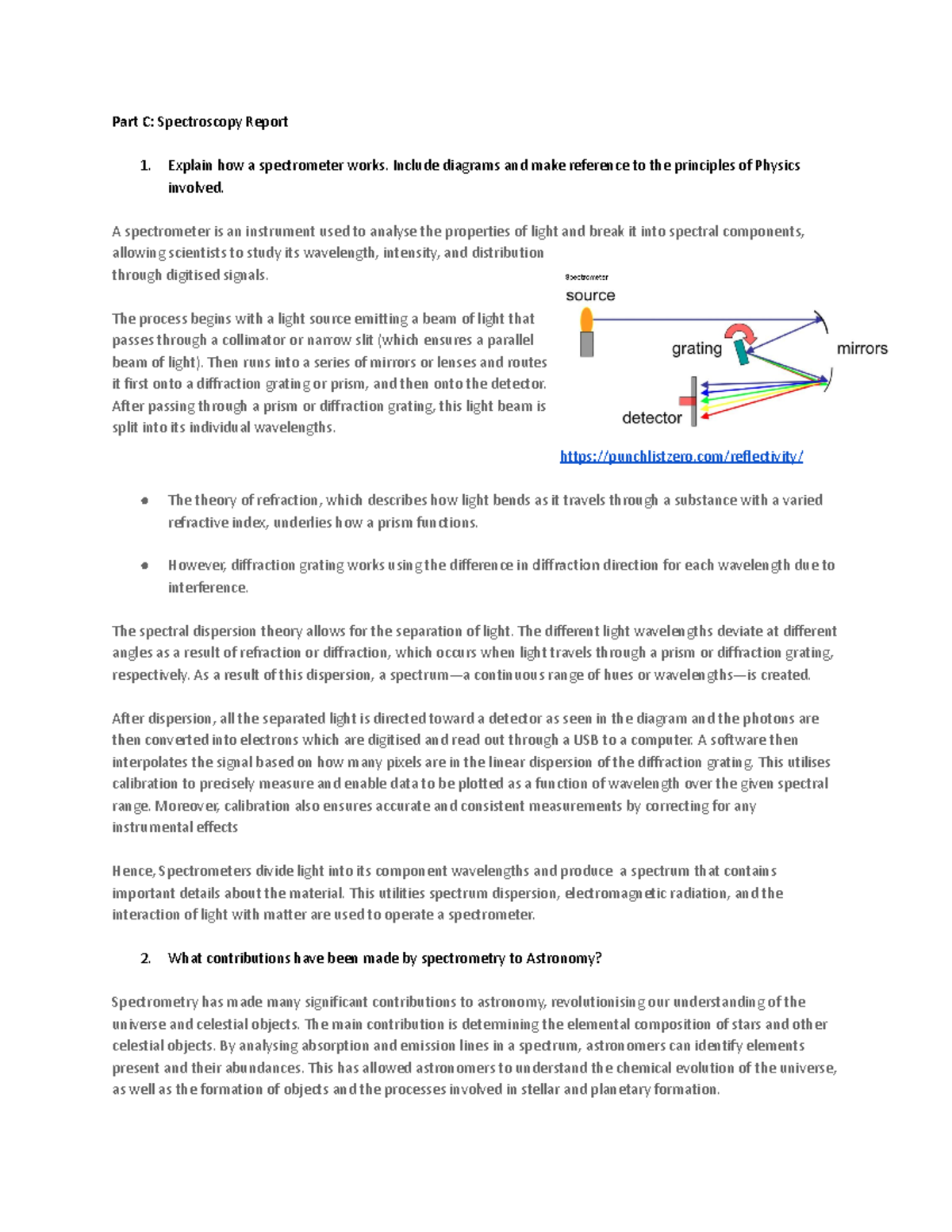 Spectroscopy - Include diagrams and make reference to the principles of ...
