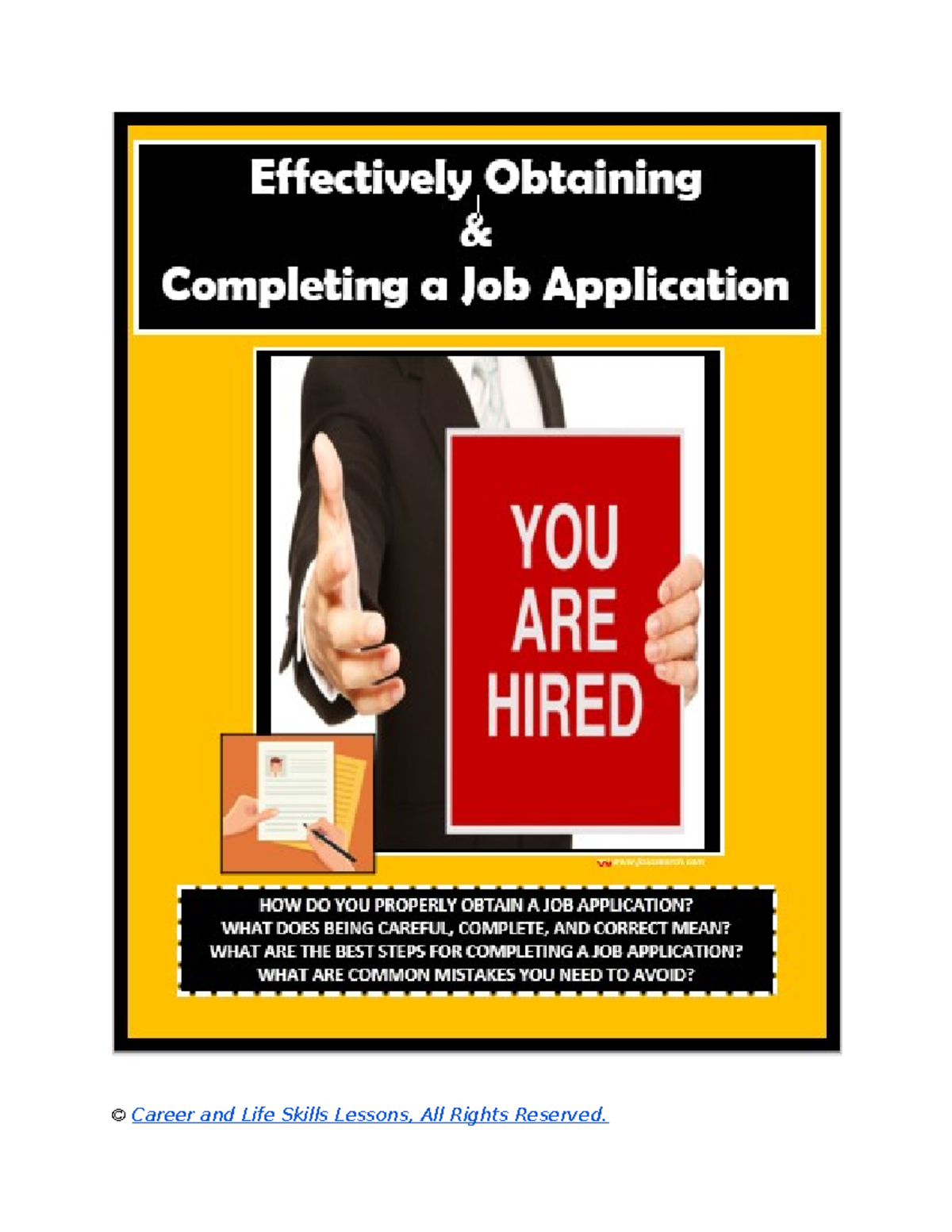 Copy of Job Application Lesson CL-2 - Effectively Obtaining and ...