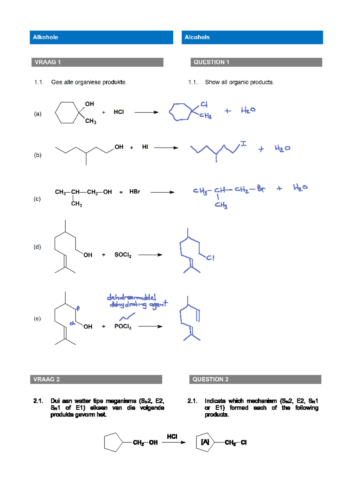 Alcohols and memo - ORGANIC CHEM 121 NWU - NCHE121 - (3) (1) (1) - Studocu