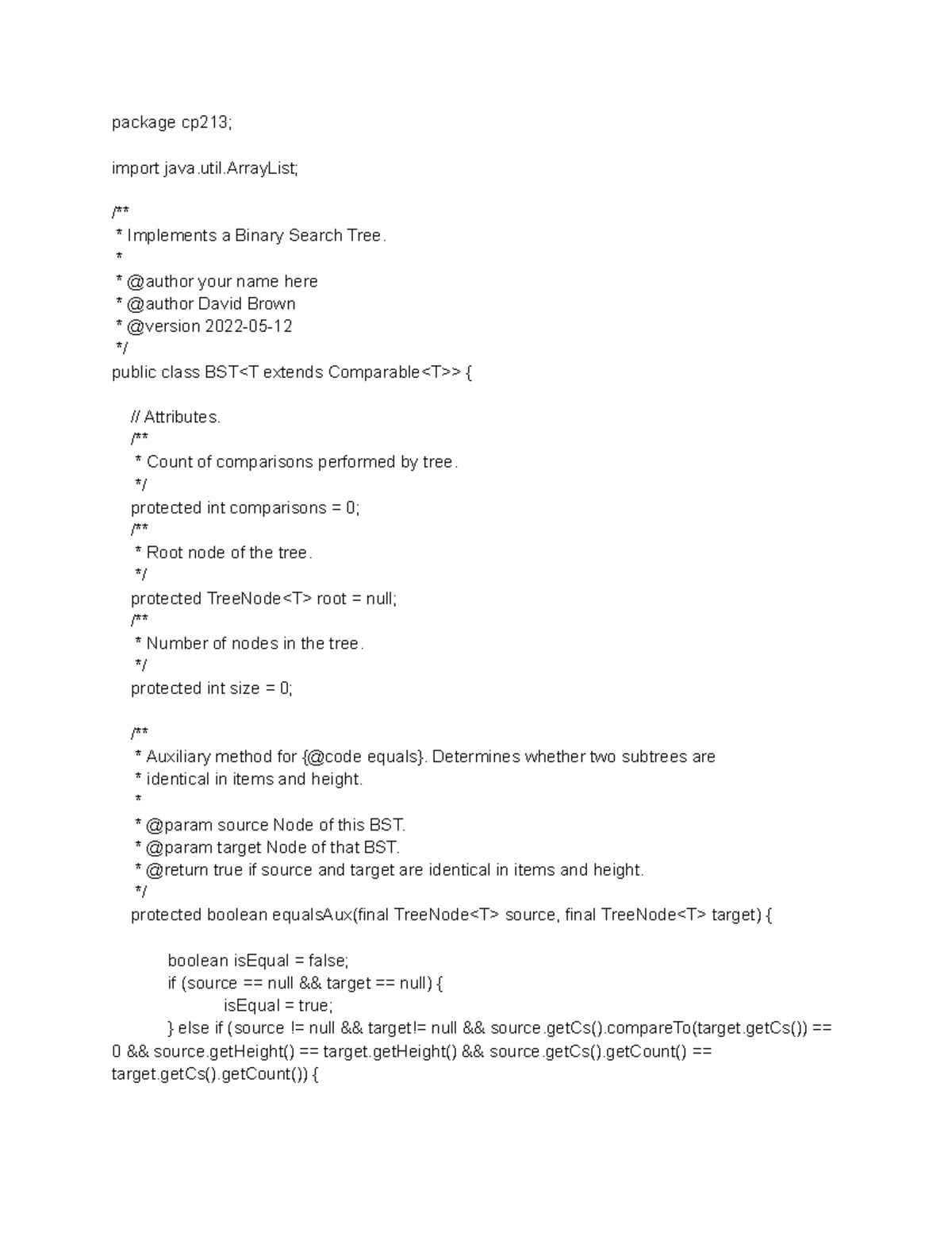 A04 Bst Cp213 Package Cp213 Import Java Util Implements A