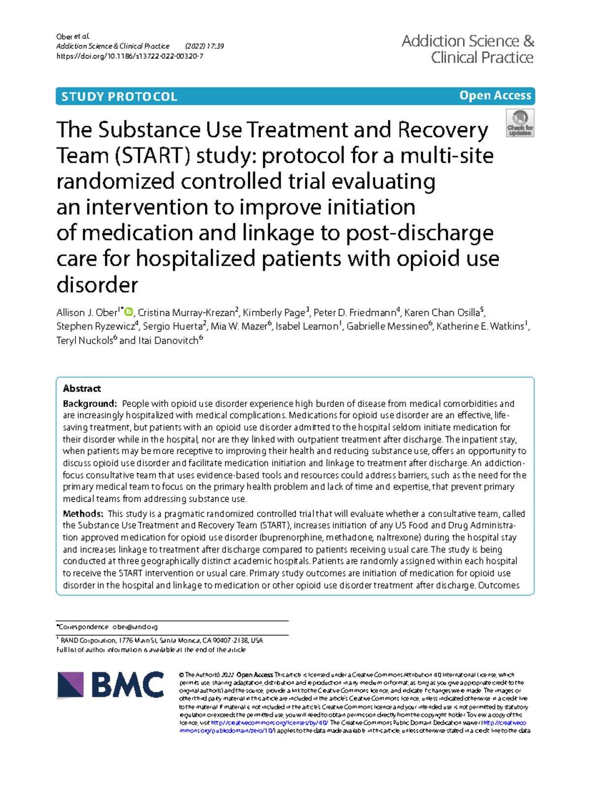 Substance Use Algorithm - Ober et al. Addiction Science & Clinical ...