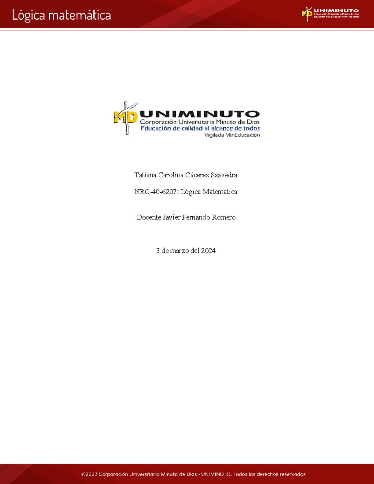 Uni1 act2 Tal Log pro - Lógica - Tatiana Carolina Cáceres Saavedra NRC ...
