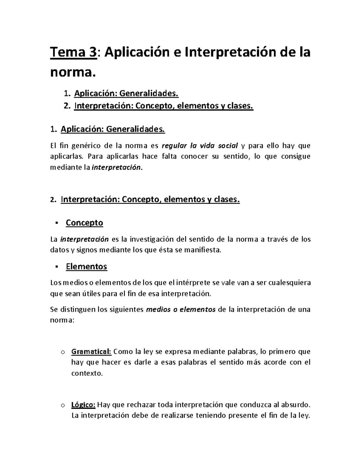 TEMA 3. AplicaciÓn E Interpretacion DE LA Norma - Warning: TT: undefined function: 32 Tema 3 ...