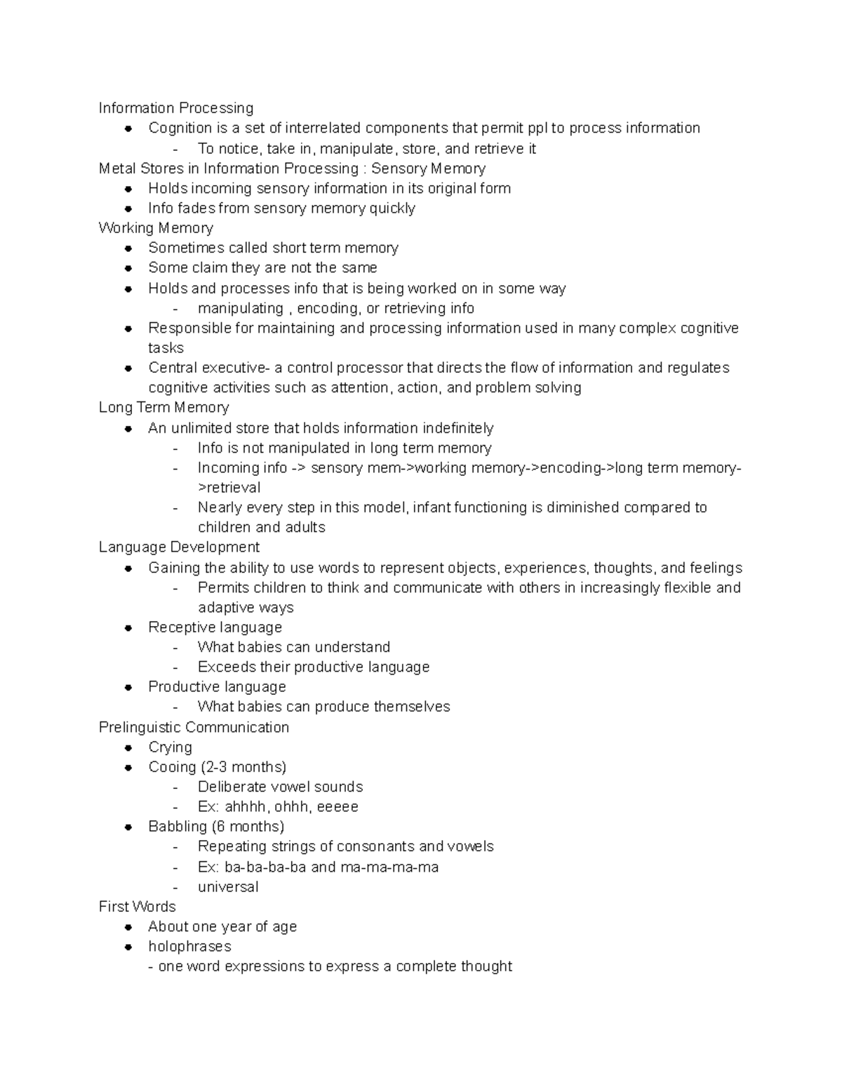Lecture 6 Memory - Information Processing Cognition is a set of interrelated components that ...
