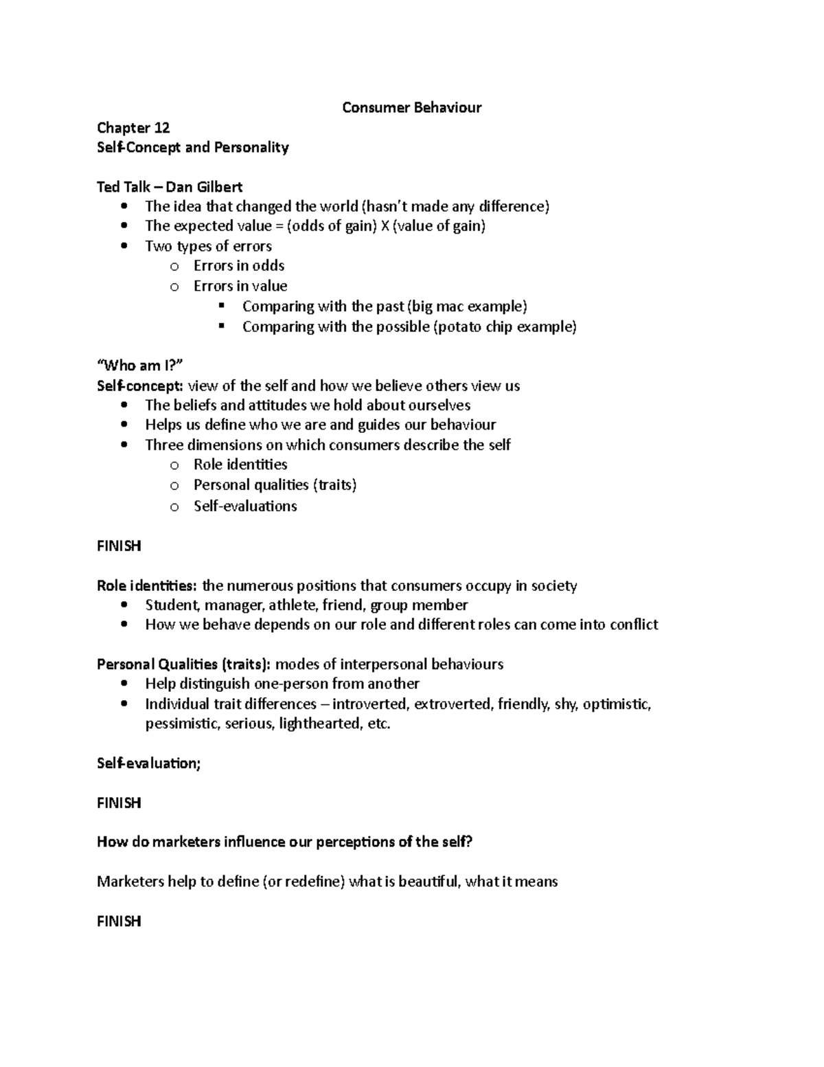 Consumer Behaviour Chapter 12 Notes - Consumer Behaviour Chapter 12 ...