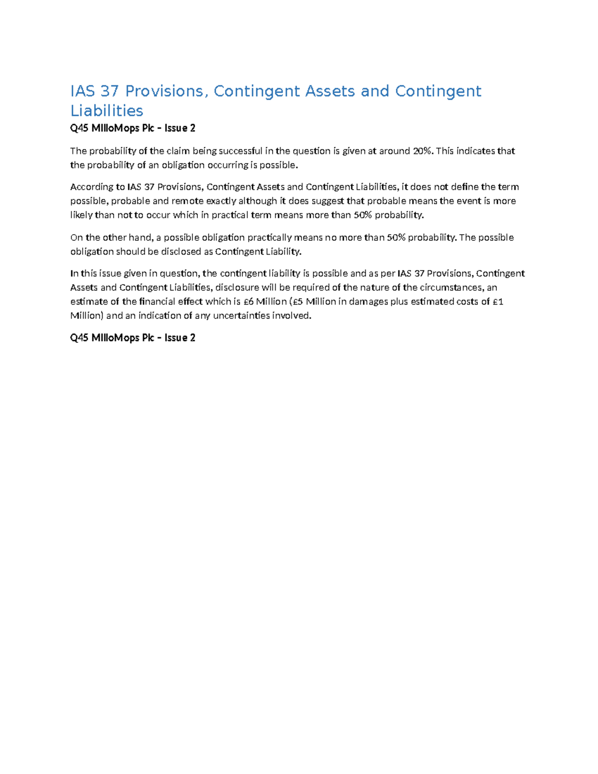 IAS 37 Provisions, Contingent Assets and Contingent Liabilities - This ...