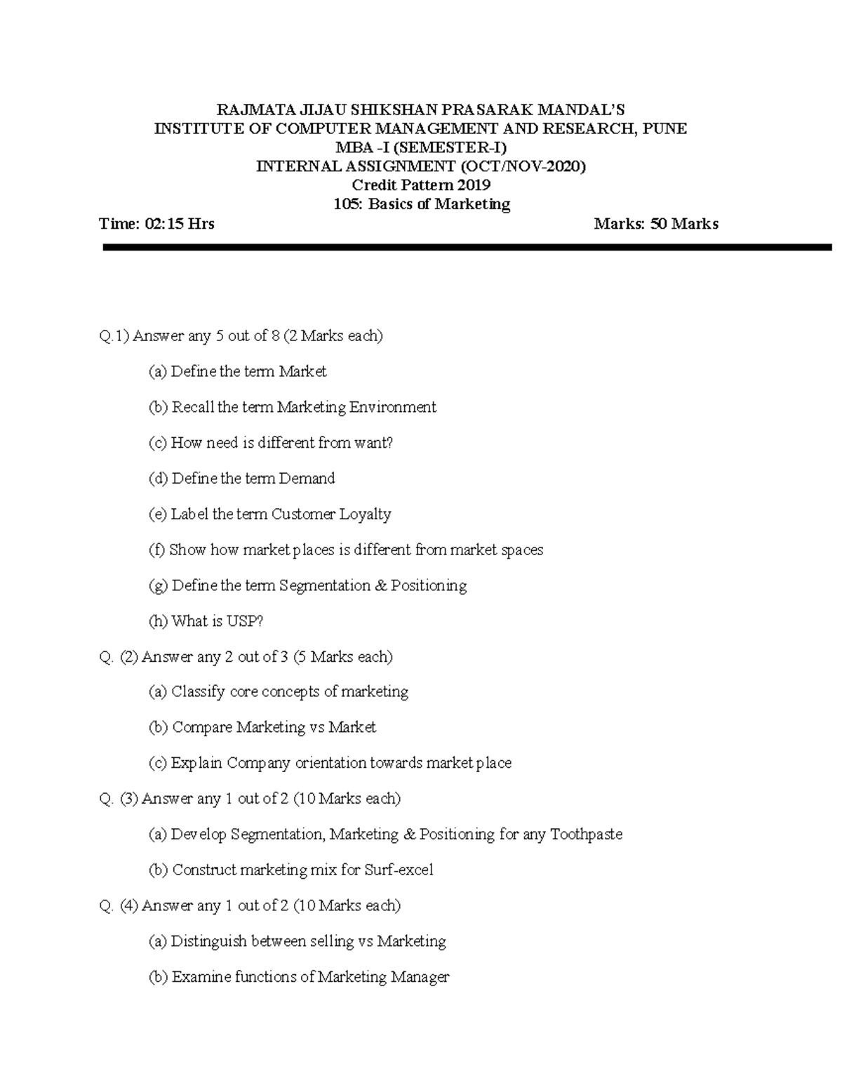 105 - BOM - Lecture notes 105 - BOM.docx - RAJMATA JIJAU SHIKSHAN ...