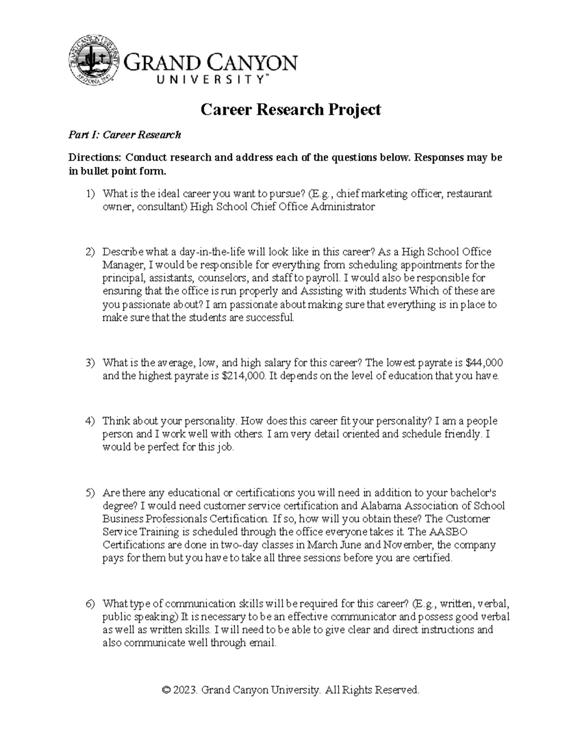 MKT-315-RS-T8-Career-Research-Project - Career Research Project Part I ...