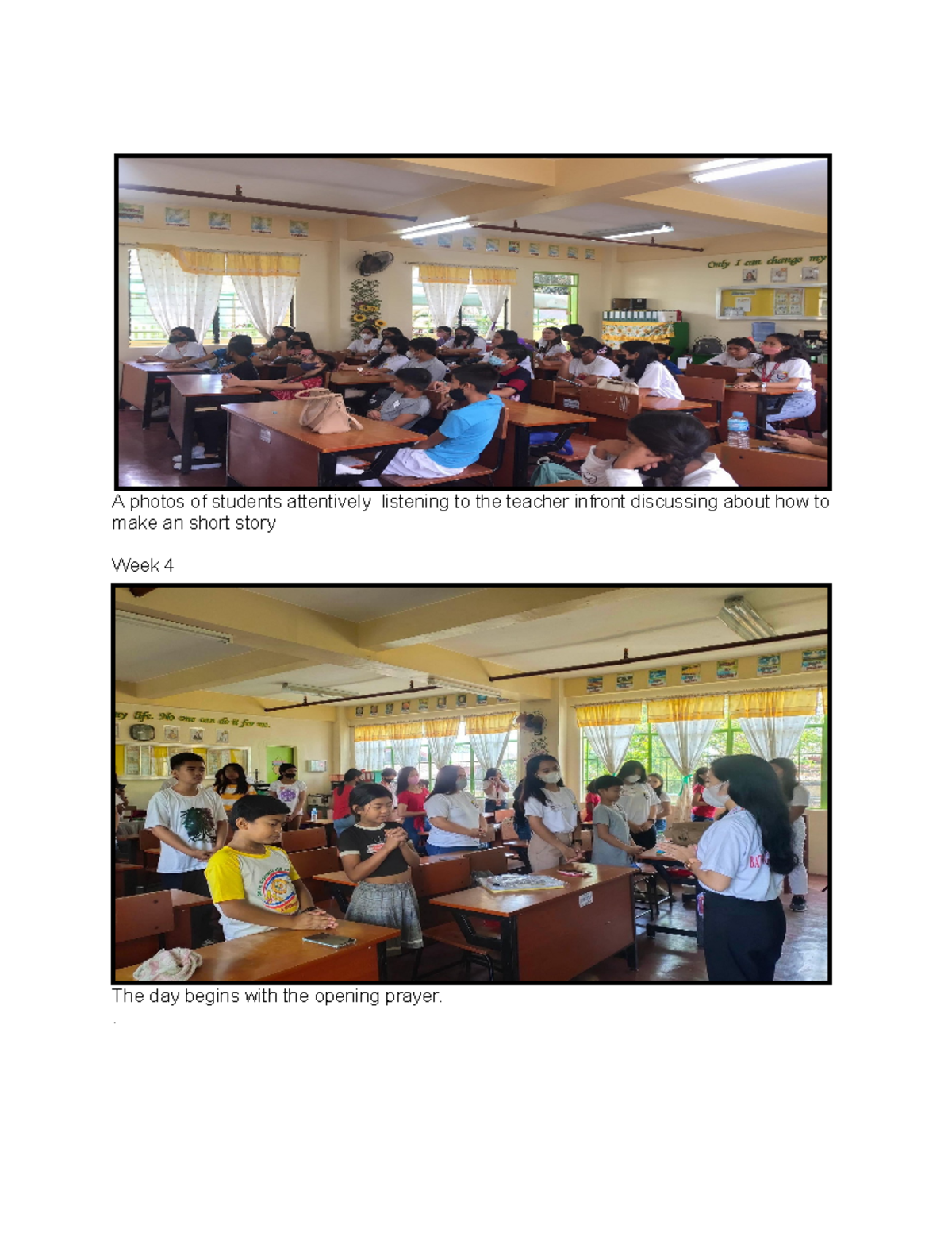 A photos of students attentively listening to the teacher infront ...