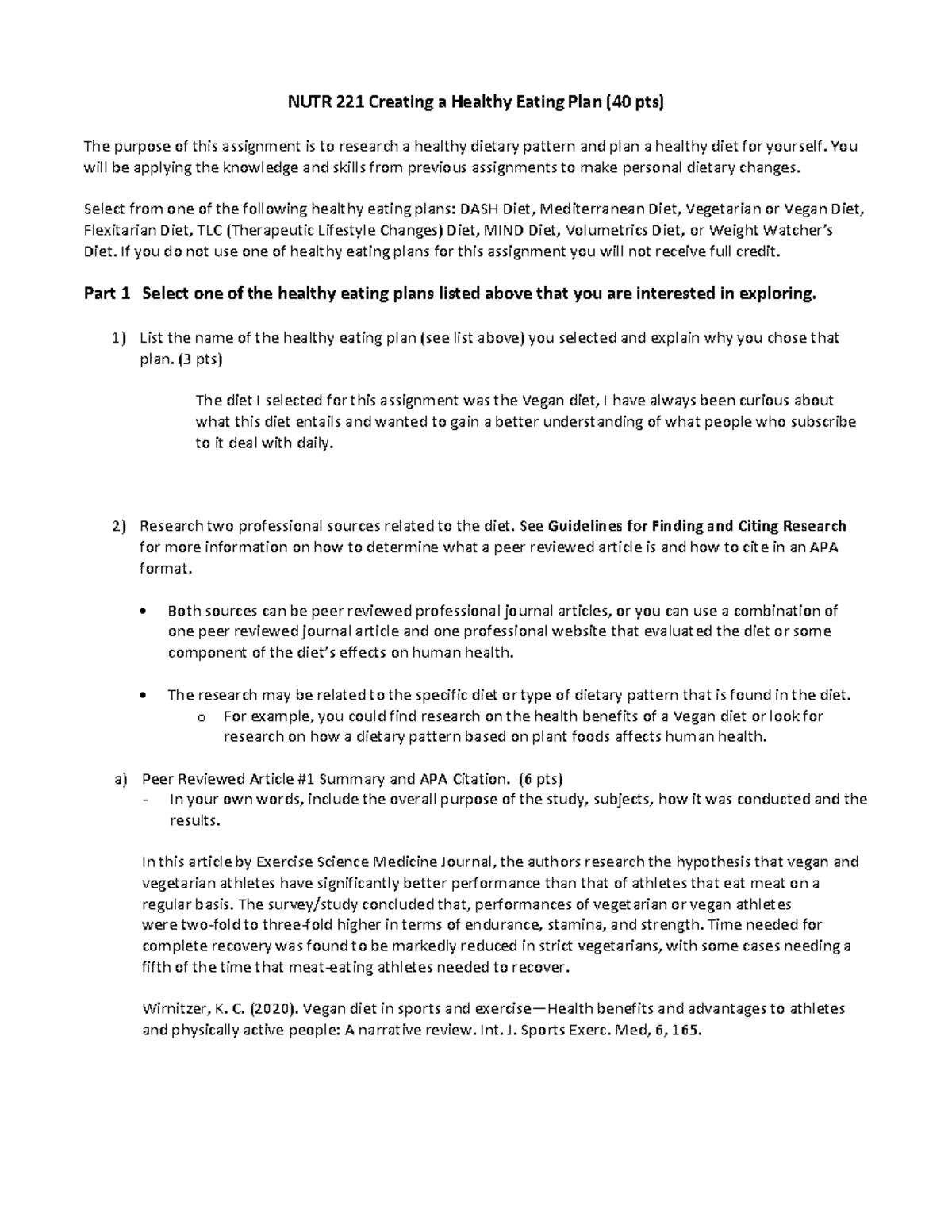 Assignment 4 Creating a Healthy Eating Plan CR final - NUTR 221 ...