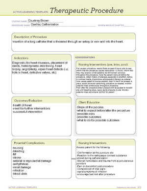 ATI- Med Surg Week 6 Active learning templates - 6311 - Studocu